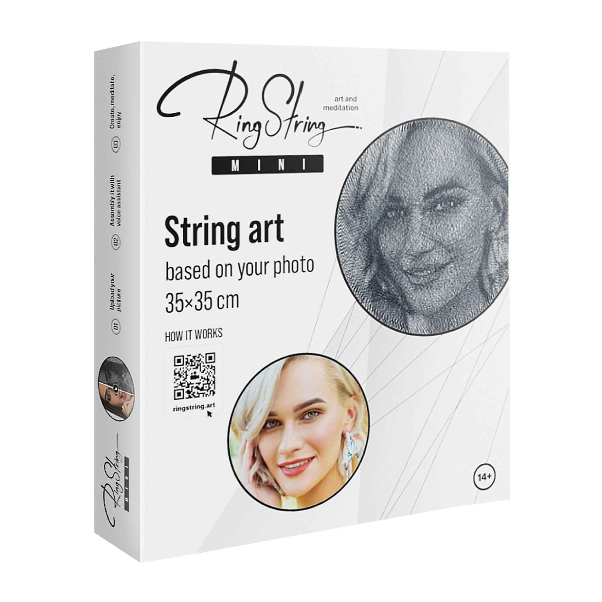 RingString Mini - String art kit based on your photo StringArt.lv